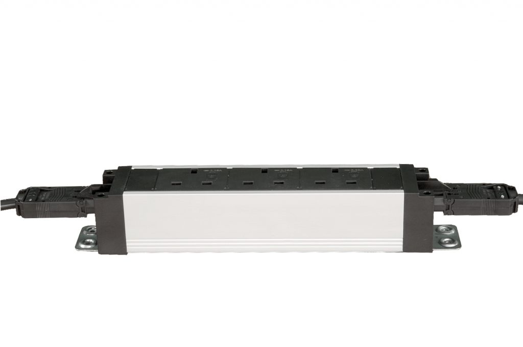 PowerPort GST-linkable Under-desk Power 3-Fused Sockets w/ 2m Start ...