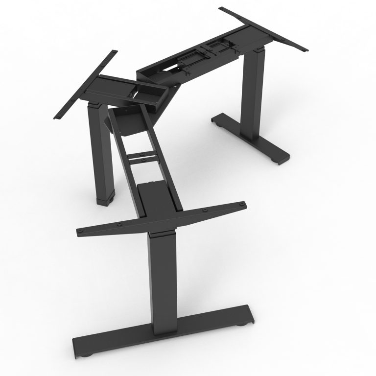 Triple Motor Radial Standing Desk Frame | L & Y Shape Options