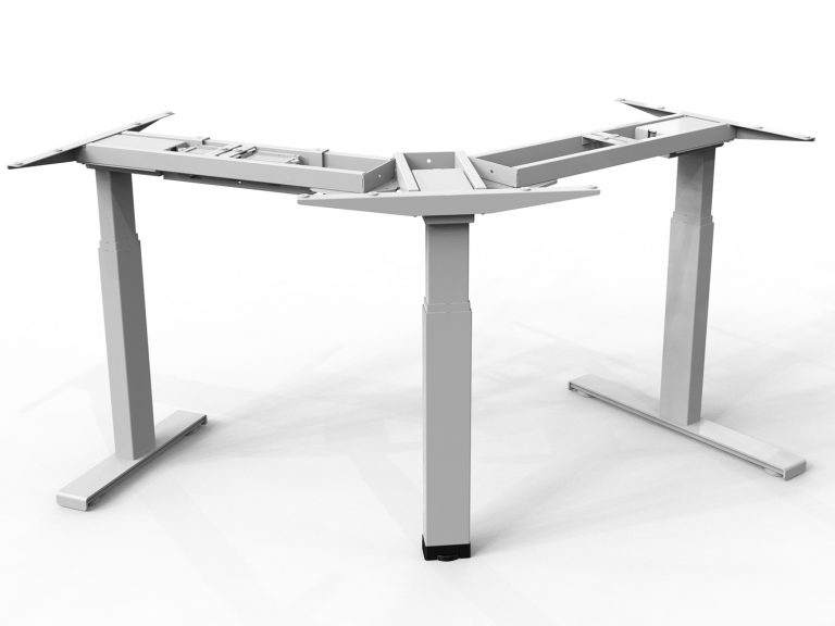 Triple Motor Radial Standing Desk Frame | L & Y Shape Options